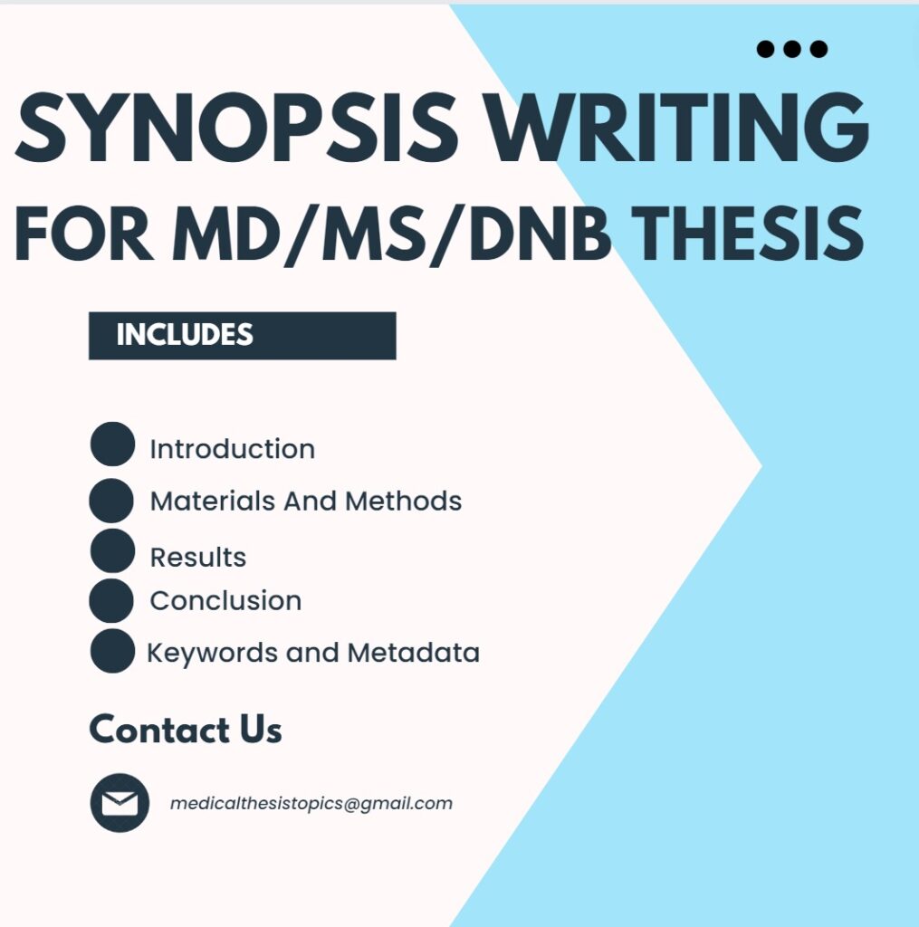 1,00,000+ Database of MD/MS and DNB thesis topics