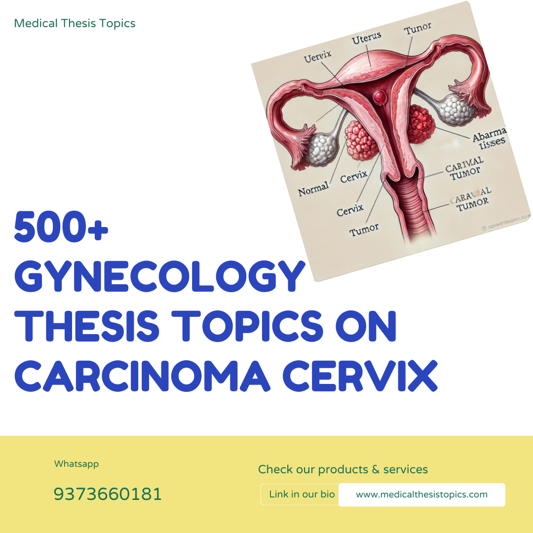 500+ Carcinoma Cervix Thesis Topics